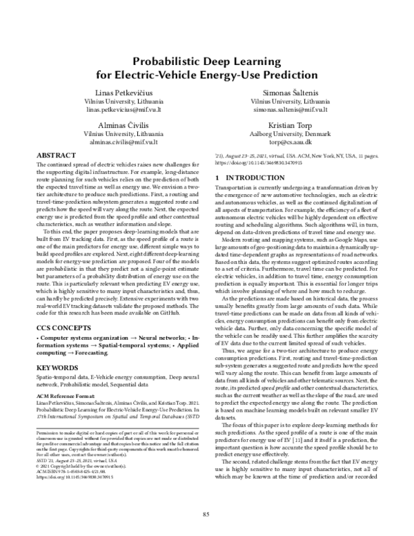 (PDF) Probabilistic Deep Learning for Electric-Vehicle Energy-Use ...