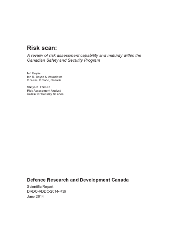 (PDF) Risk Scan: A Review of Risk Assessment Capability and Maturity ...