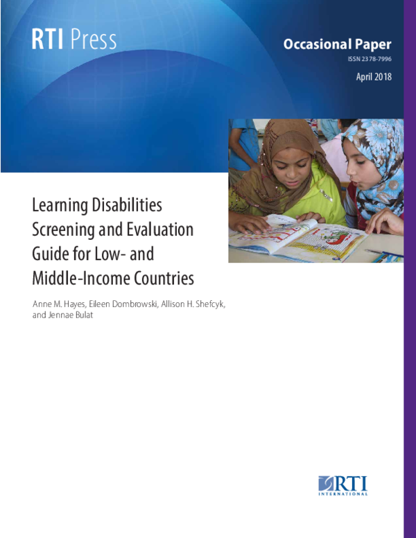 (PDF) Learning Disabilities Screening and Evaluation Guide for Low- and ...