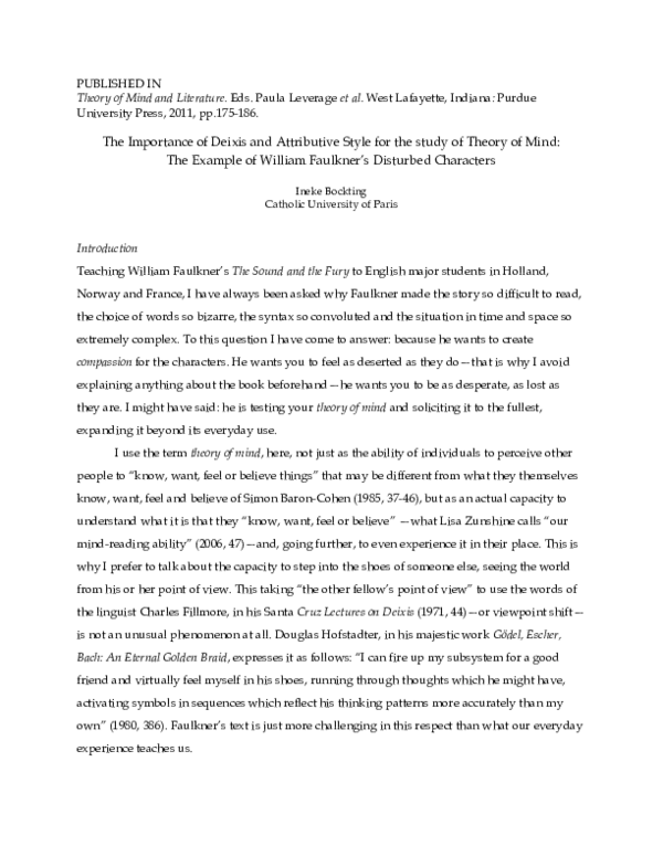 (DOC) The Importance of Deixis and Attributive Style for the study of ...