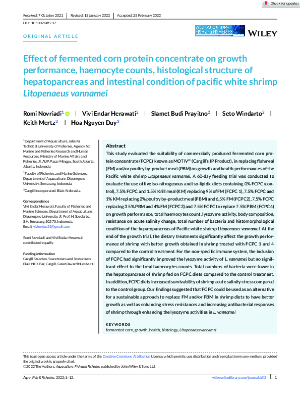 (PDF) EFFECT OF FERMENTED CORN PROTEIN CONCENTRATE ON GROWTH ...