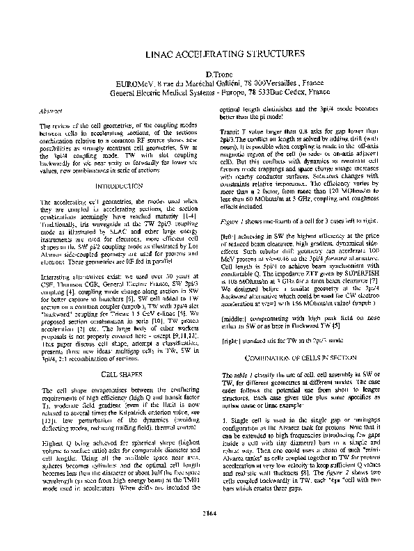 (PDF) Linac Accelerating Structures