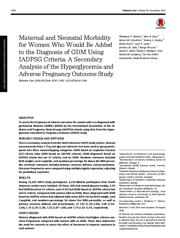 (PDF) Maternal and Neonatal Morbidity for Women Who Would Be Added to ...