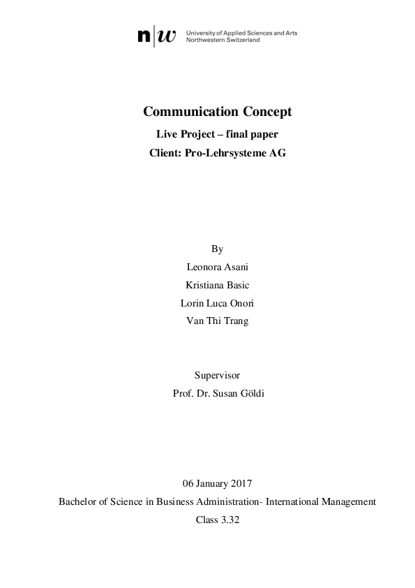 (PDF) Communication Concept to Raise Awareness