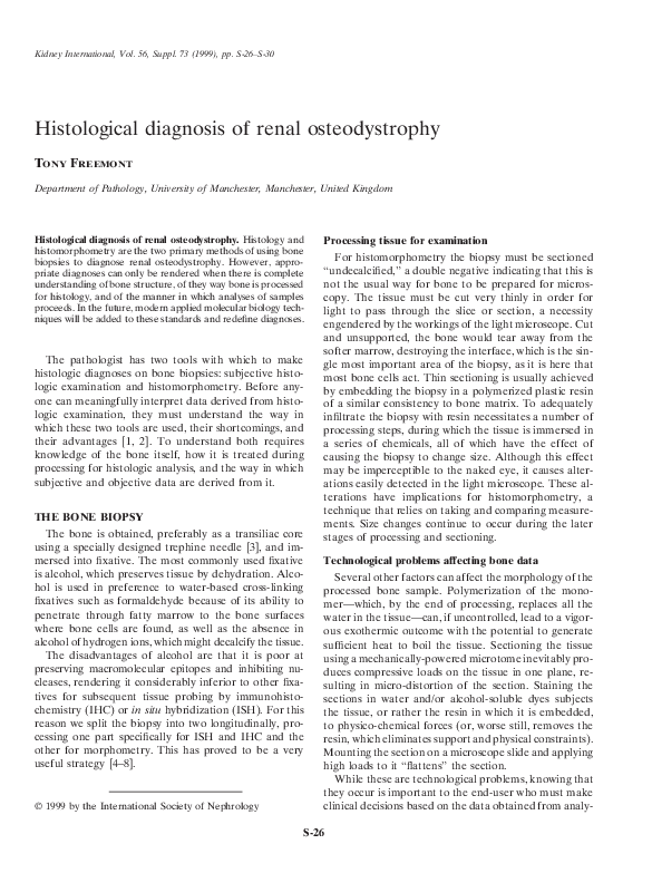 Renal Osteodystrophy Histology