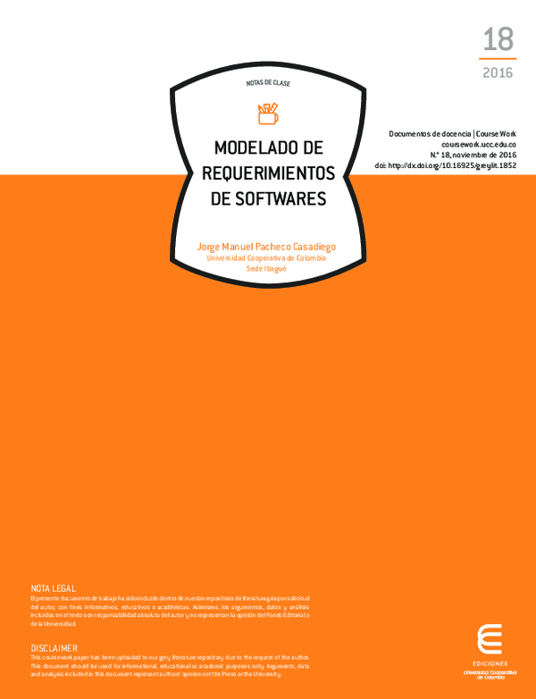 (PDF) Modelado de requerimientos de softwares
