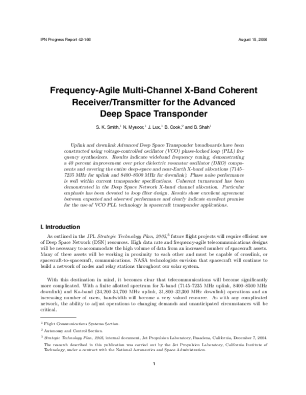 (PDF) Frequency-Agile Multi-Channel X-Band Coherent Receiver ...