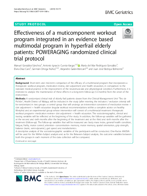 (PDF) Effectiveness of a muticomponent workout program integrated in an ...