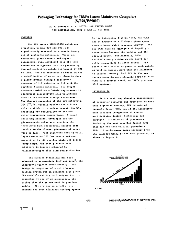 (PDF) Packaging Technology for IBM'S Latest Mainframe Computers (S/390 ...