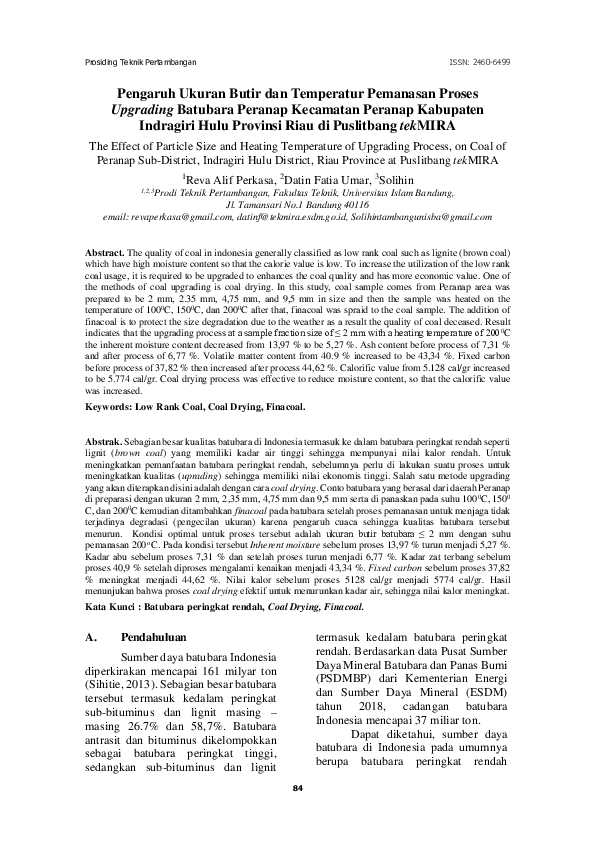 (PDF) Pengaruh Ukuran Butir dan Temperatur Pemanasan Proses Upgrading ...