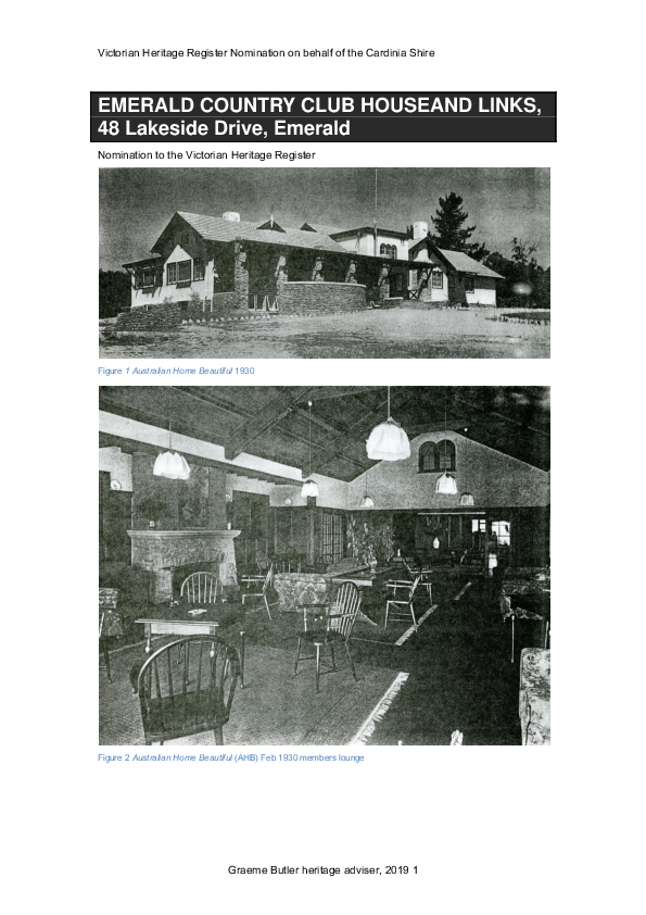 (PDF) EMERALD COUNTRY CLUB HOUSEAND LINKS, 48 Lakeside Drive, Emerald ...