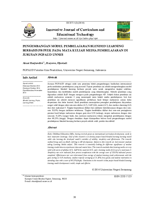 (PDF) Innovative Journal of Curriculum and Educational Technology ...