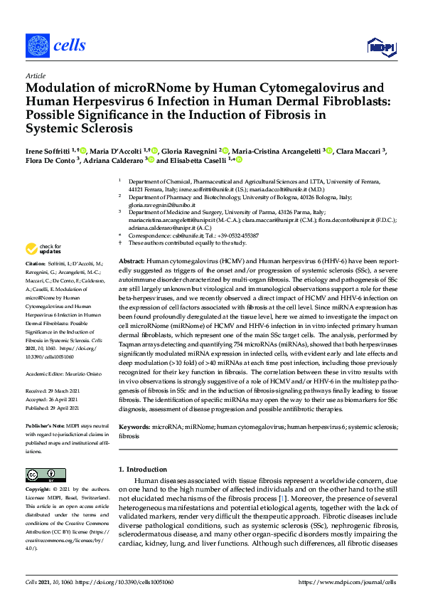 (PDF) Modulation of microRNome by Human Cytomegalovirus and Human ...