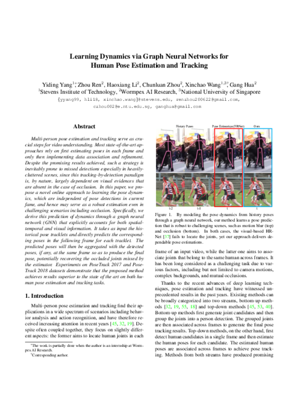 (PDF) Learning Dynamics via Graph Neural Networks for Human Pose ...