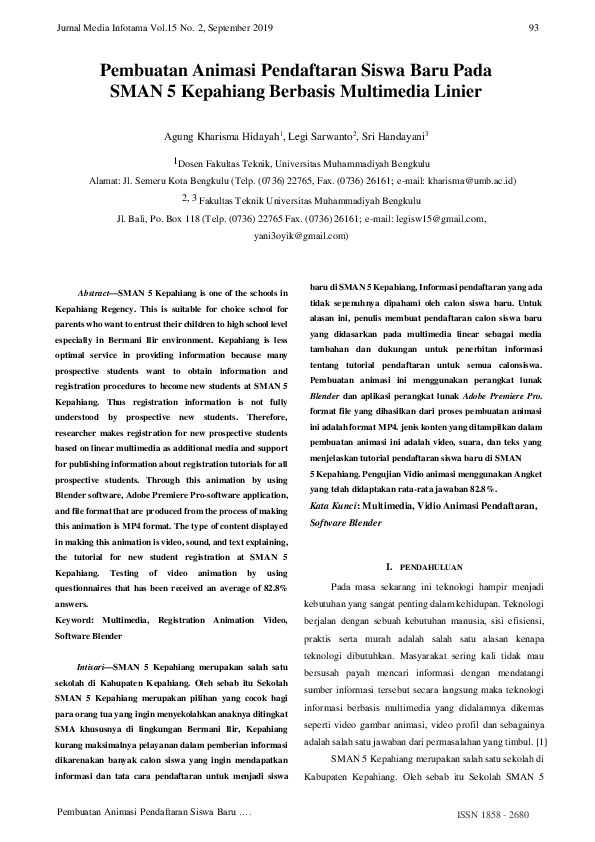 (PDF) Pembuatan Animasi Pendaftaran Siswa Baru Pada SMAN 5 Kepahiang ...