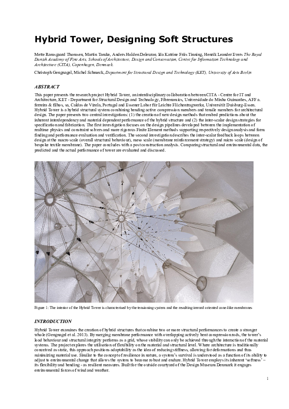 (PDF) Hybrid Tower, Designing Soft Structures
