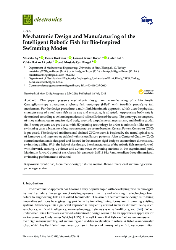 (PDF) Mechatronic Design and Manufacturing of the Intelligent Robotic ...