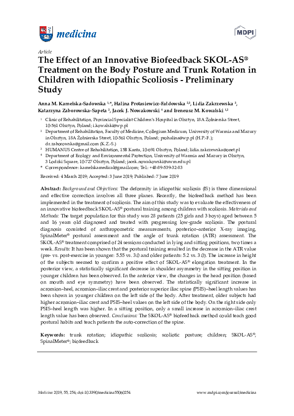 (PDF) The Effect of an Innovative Biofeedback SKOL-AS® Treatment on the ...