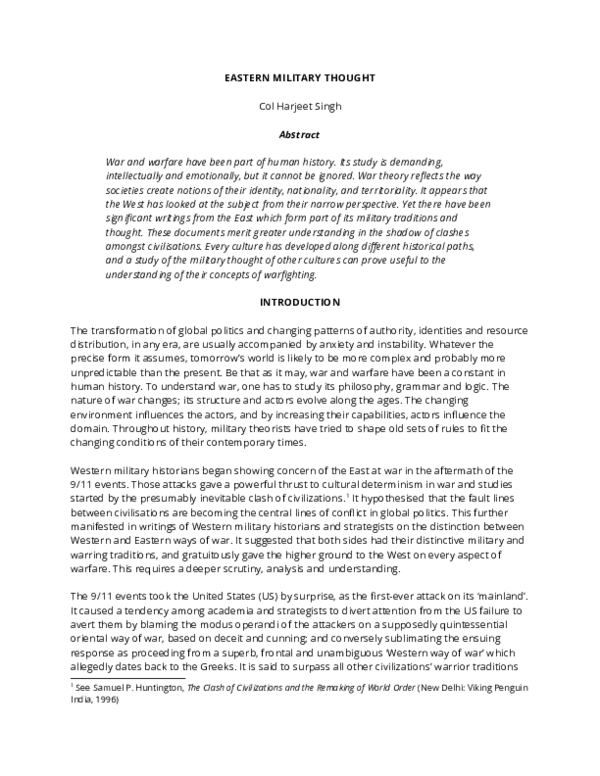 (DOC) EASTERN MILITARY THOUGHT