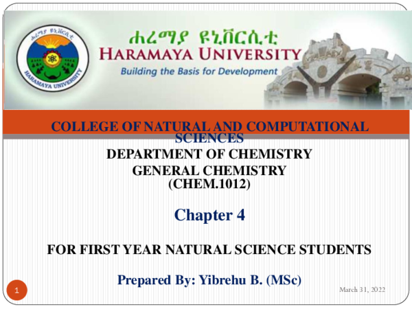 (PDF) General Chemistry Chapter 4 (Stoichiometry of Chemical Reaction)
