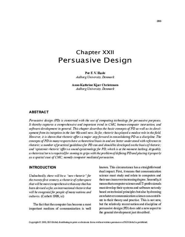 (PDF) Persuasive Design