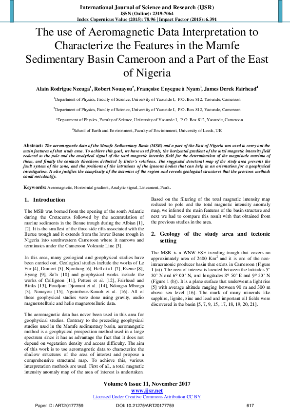 (PDF) The use of Aeromagnetic Data Interpretation to Characterize the ...