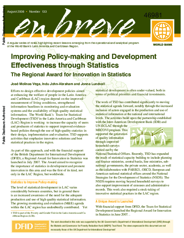 (PDF) Improving policy-making and development effectiveness through ...