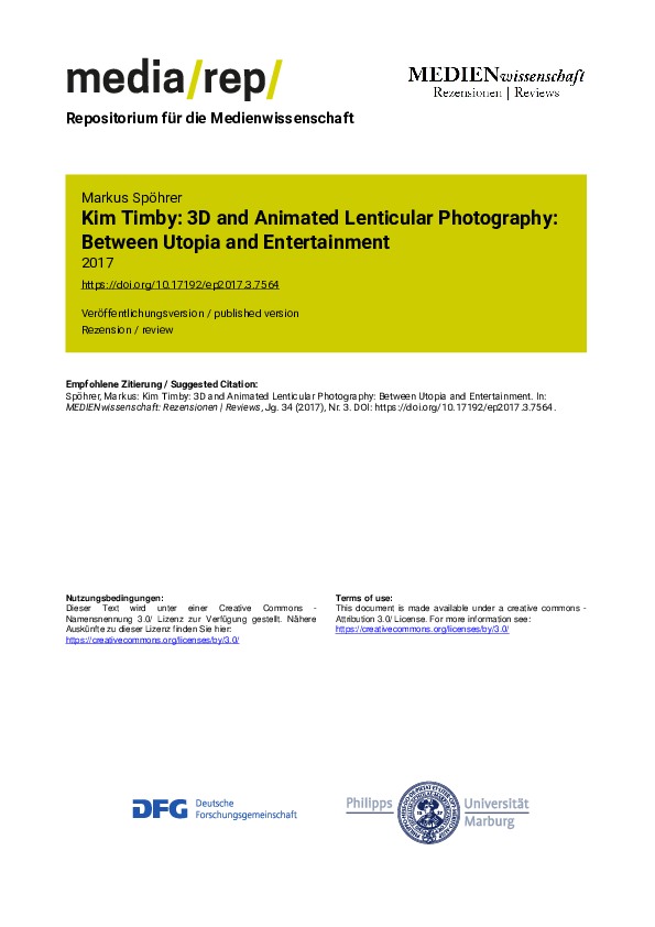 (PDF) Kim Timby: 3D and Animated Lenticular Photography: Between Utopia ...