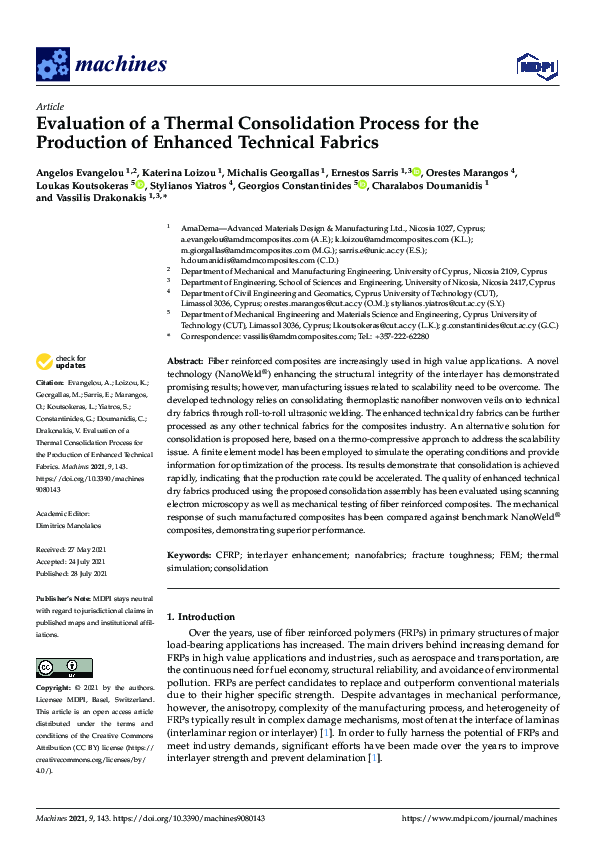 (PDF) Evaluation of a Thermal Consolidation Process for the Production ...