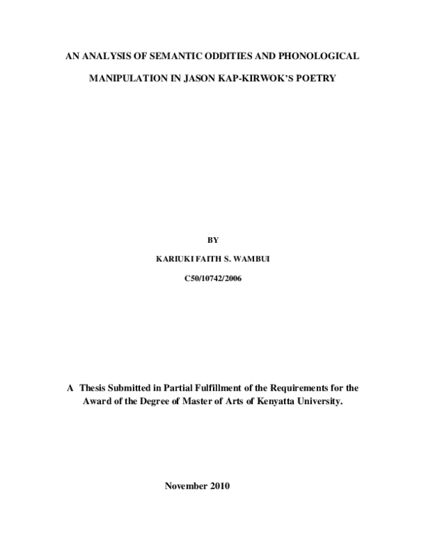 (PDF) An analysis of semantic oddities and phonological manipulation in ...