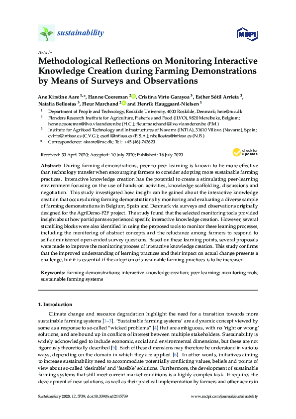 (PDF) Methodological Reflections on Monitoring Interactive Knowledge ...