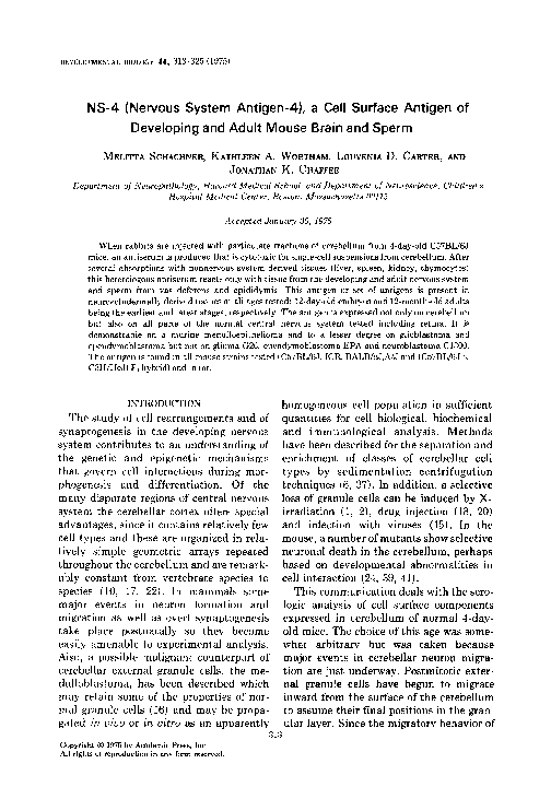 (PDF) NS-4 (nervous system antigen-4), a cell surface antigen of ...