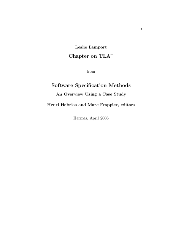 (PDF) Software Specification Methods: An Overview Using a Case Study