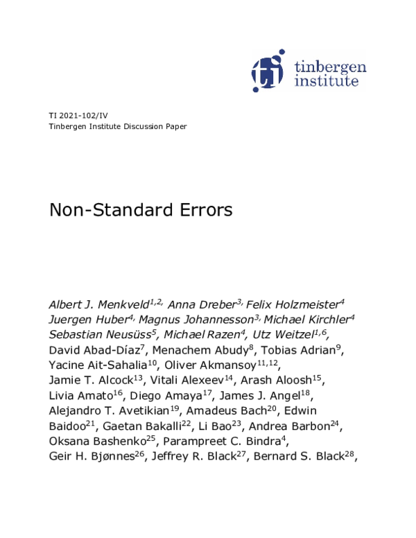 (PDF) Non-Standard Errors