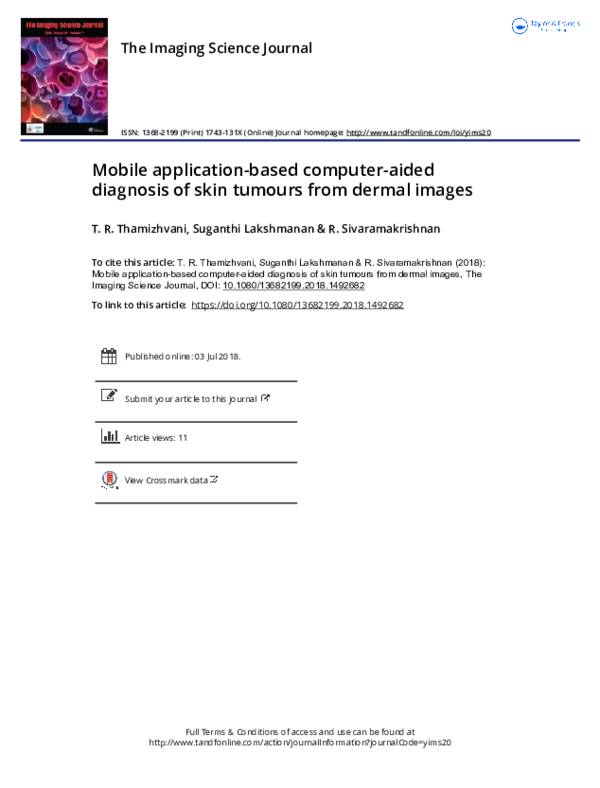 (PDF) Computer Aided Diagnosis of Skin Tumours from Dermal Images