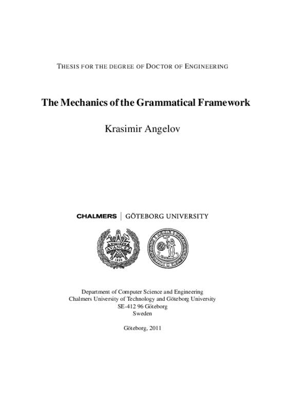 (PDF) The Mechanics of the Grammatical Framework