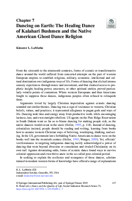 (PDF) Dancing on Earth: The Healing Dance of Kalahari Bushmen and the ...