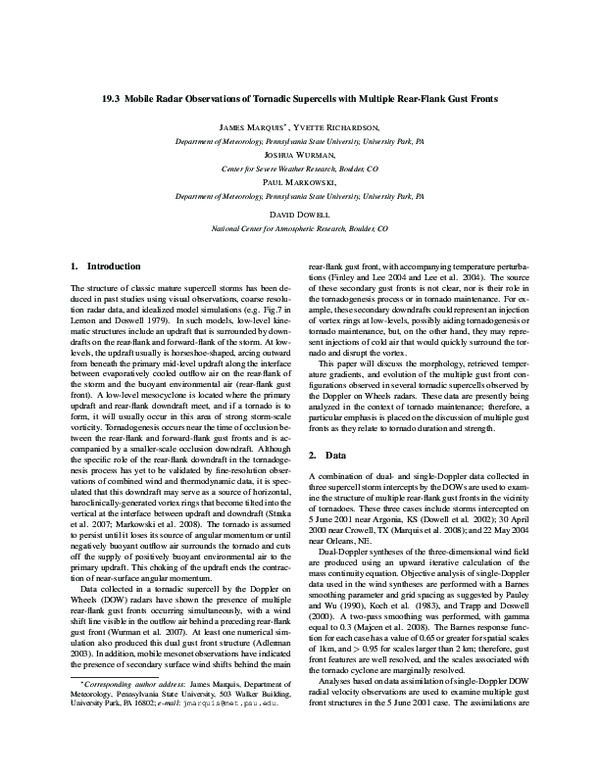 (PDF) 19.3 Mobile Radar Observations of Tornadic Supercells with ...