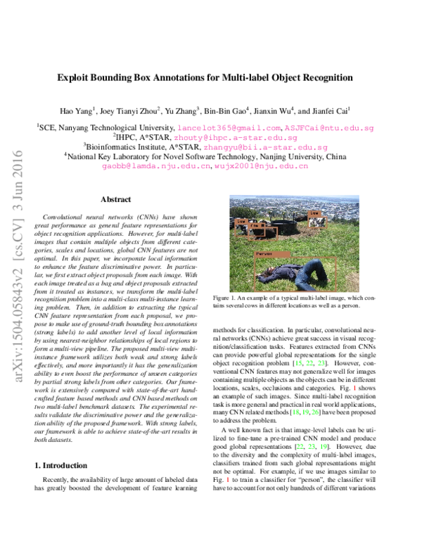 (PDF) Can Partial Strong Labels Boost Multi-label Object Recognition?