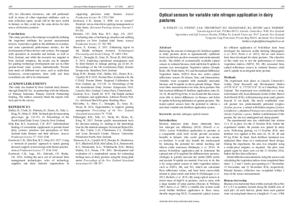 (PDF) Optical sensors for variable rate nitrogen application in dairy ...