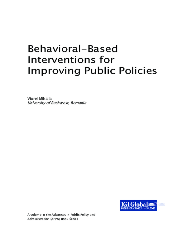 (PDF) Behavioral-Based Interventions for Improving Public Policies