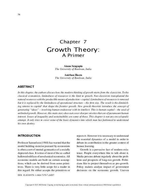 (PDF) Growth Theory