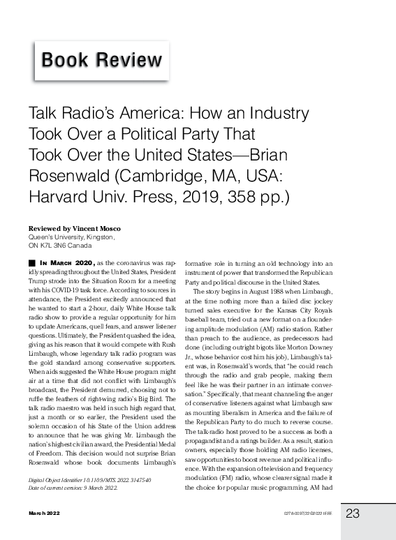 (PDF) Talk Radio’s America: How an Industry Took Over a Political Party ...