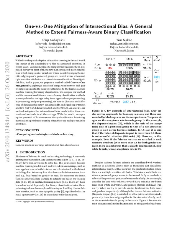 (PDF) One-vs.-One Mitigation of Intersectional Bias: A General Method for Extending Fairness ...