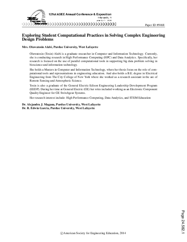 (PDF) Exploring Student Computational Practices in Solving Complex ...