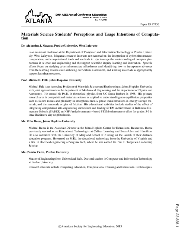 (PDF) Materials science students’ perceptions and usage intentions of ...