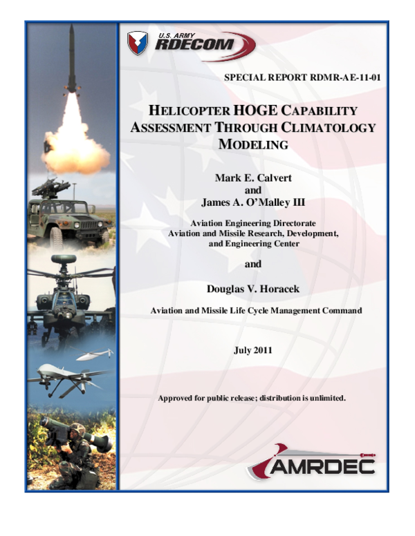 (PDF) Helicopter HOGE Capability Assessment Through Climatology Modeling