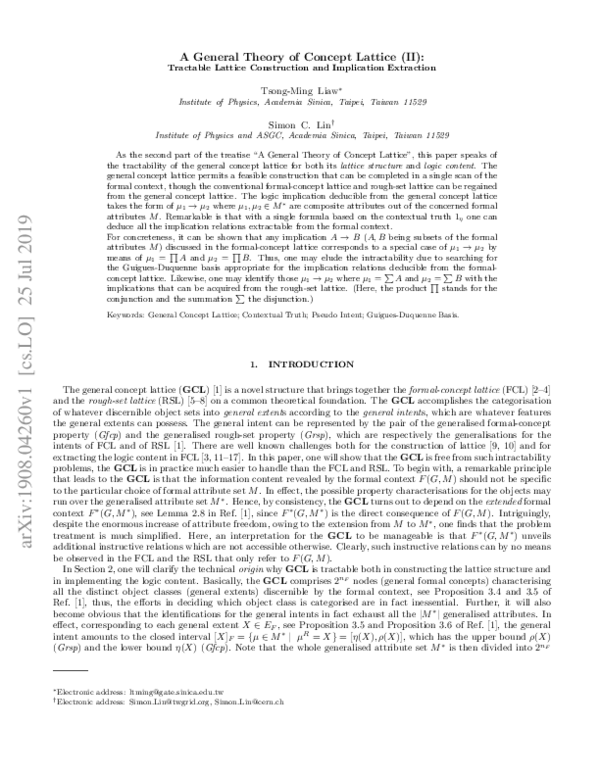 (PDF) Tractable Lattice Construction and Implication