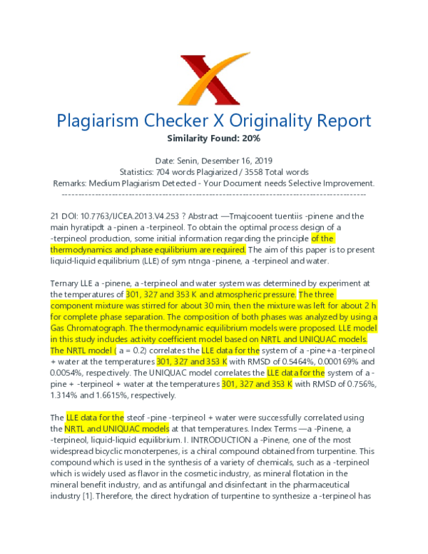 (PDF) Plagiarism Checker X Originality Report