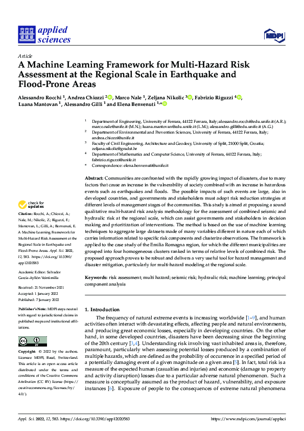 (PDF) A Machine Learning Framework for Multi-Hazard Risk Assessment at ...